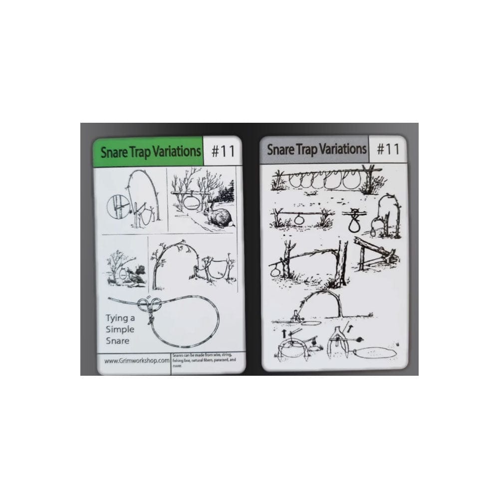 Grim Workshop Tip Card:#11 Trapping Tip Card How to make a Snare – Campmor