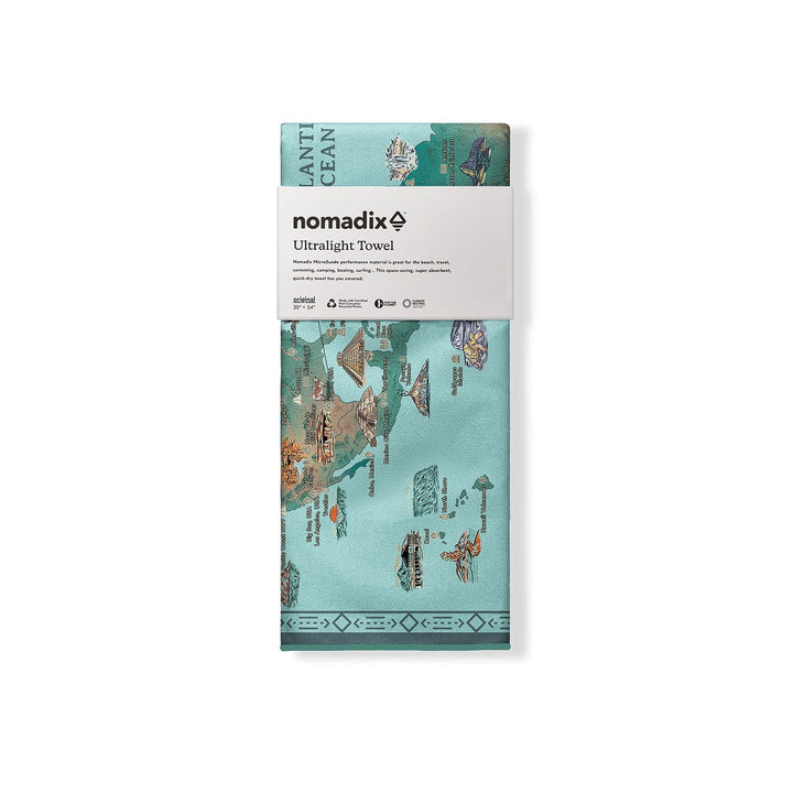 Nomadix Ultralight Towel: World Map – Campmor