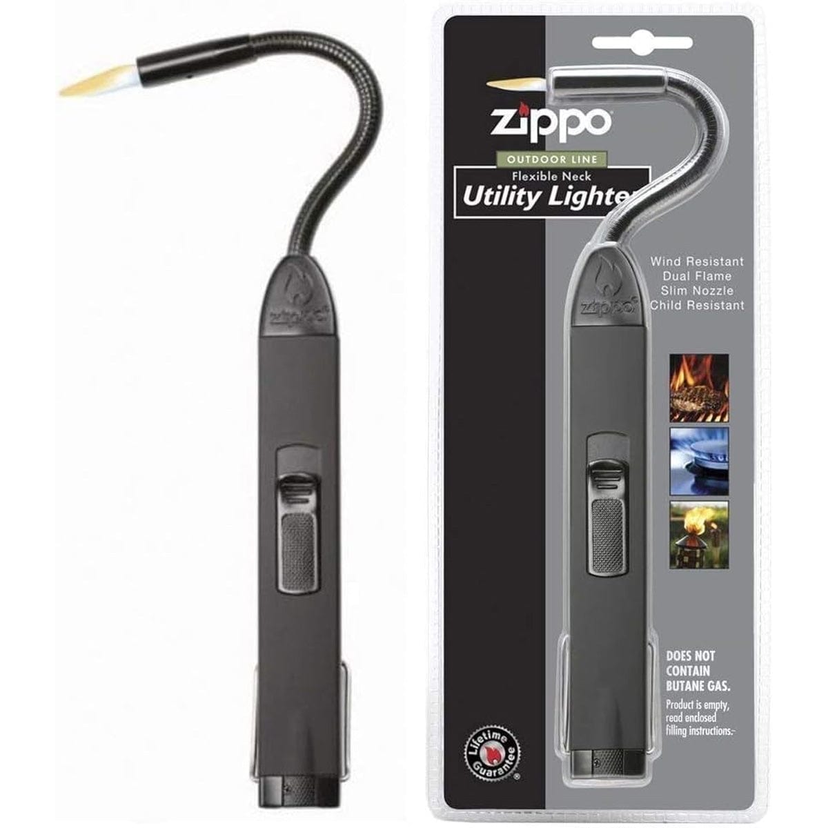 Zippo Flex Neck Utility Lighter - Filled - Black – Campmor
