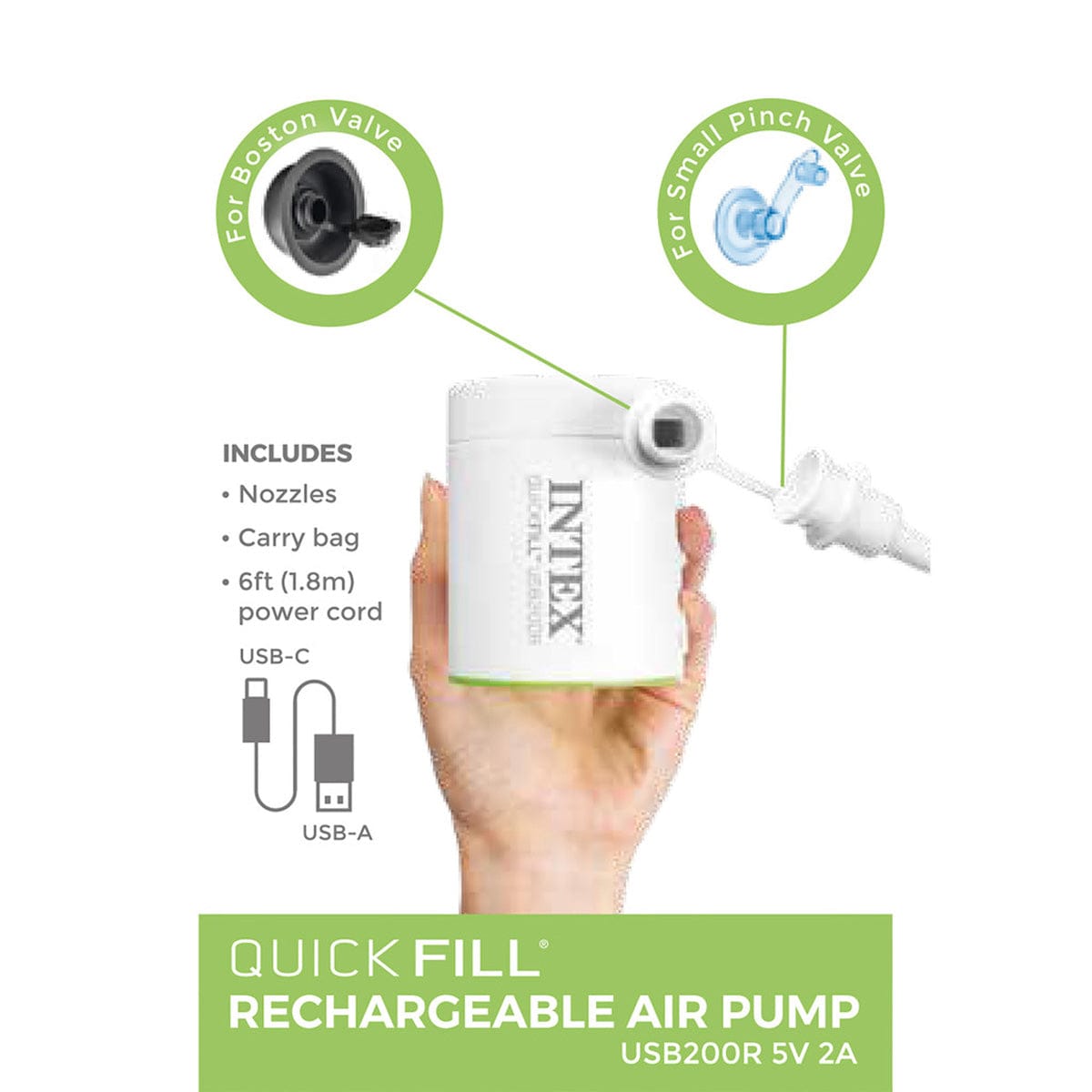 Intex Quick Fill USB Powered Rechargeable Air Pump – Campmor