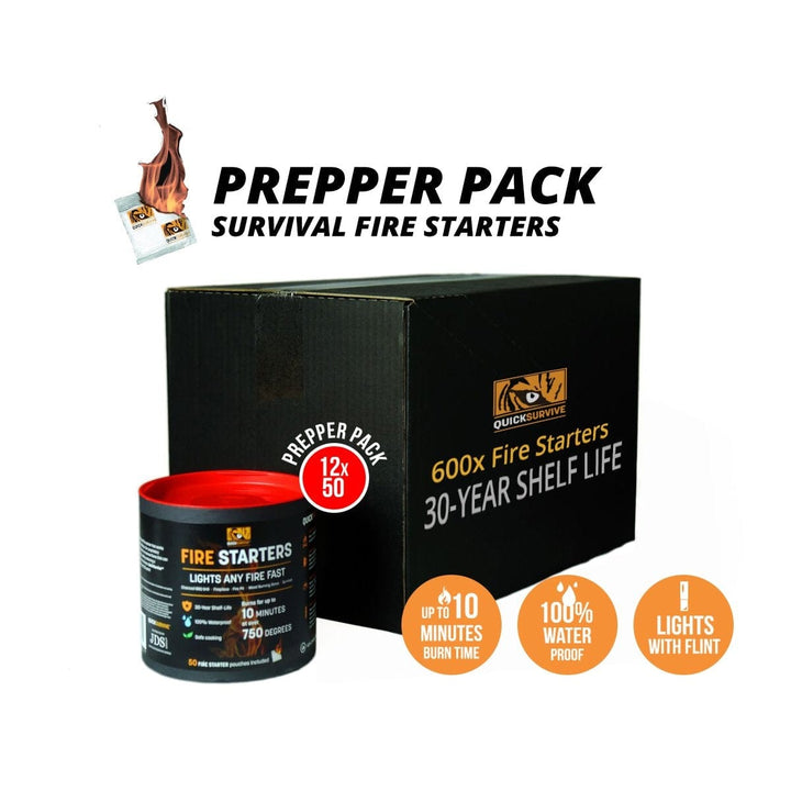 Fire Starter Dooms Day Prepper Pack ( 600 Fire Starters) by QUICKSURVI ...