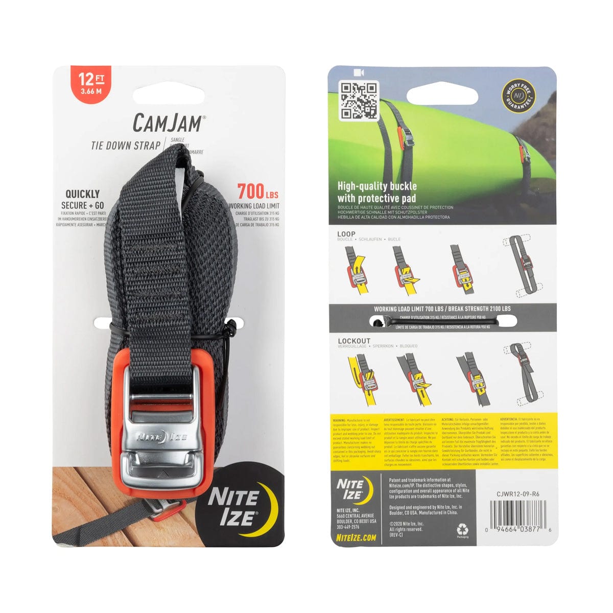 Nite Ize CamJam Tie Down Strap 12 ft. – Campmor